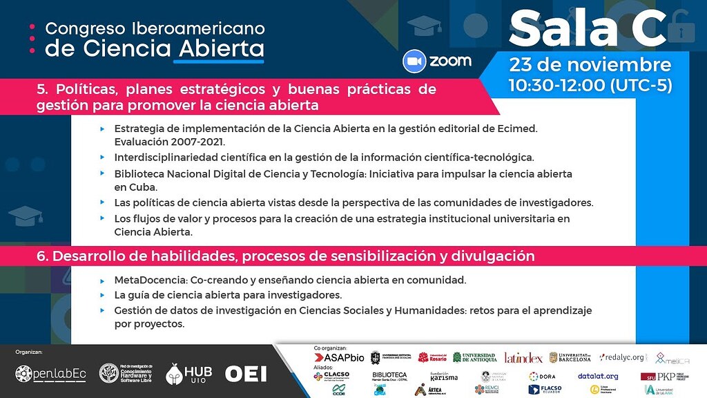 Presentaciones Día 1 | Sala C - Presentaciones ponencias - CIbCA